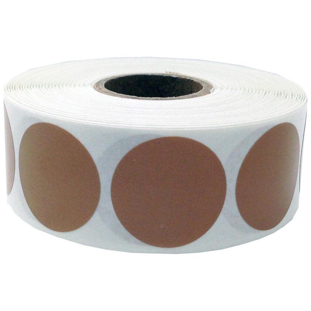 Tan Colored Labels 1" Round | InstockLabels.com
