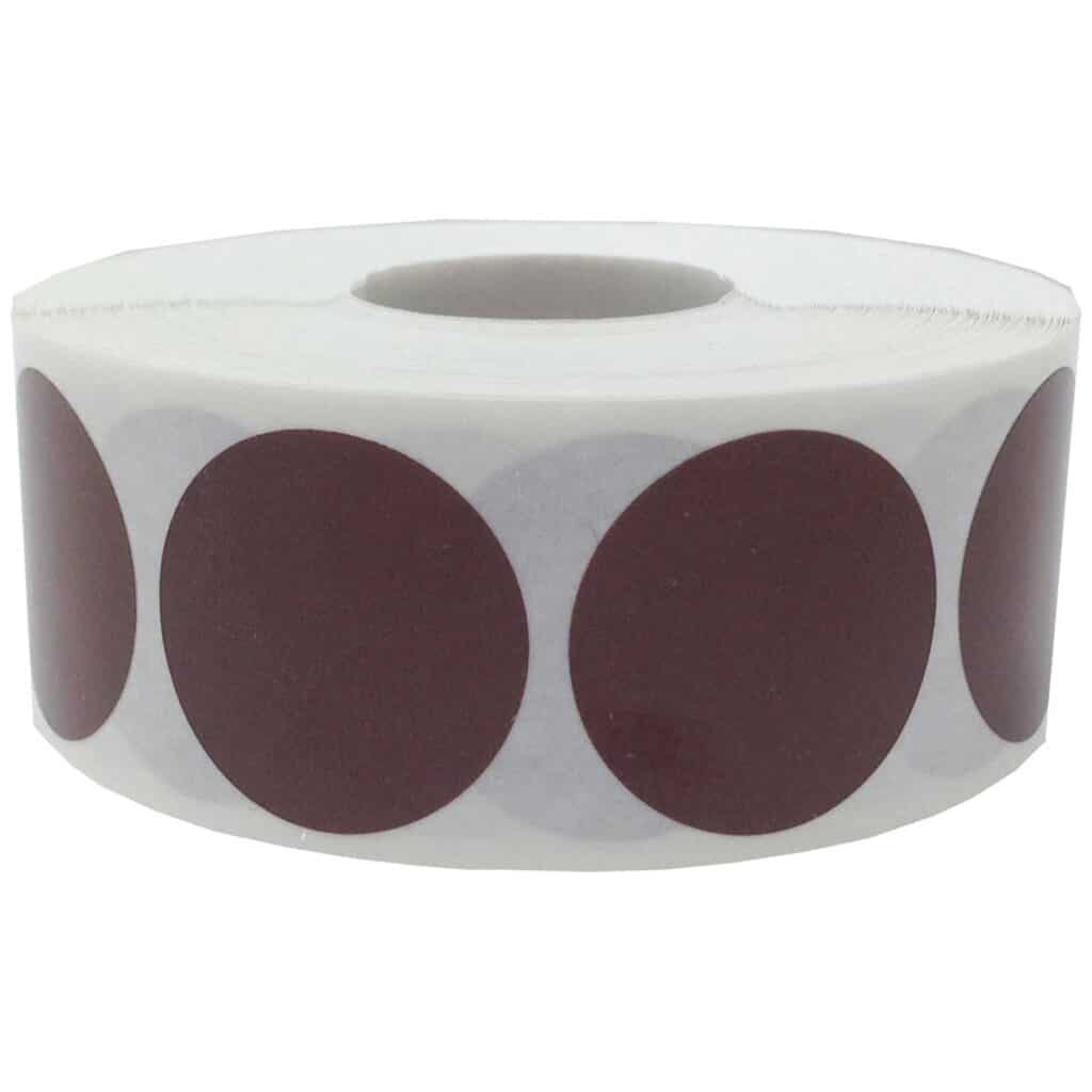 Brown Colored Labels 1" Round | InstockLabels.com