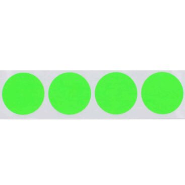Fluorescent Green Colored Labels 1" Round | InstockLabels.com
