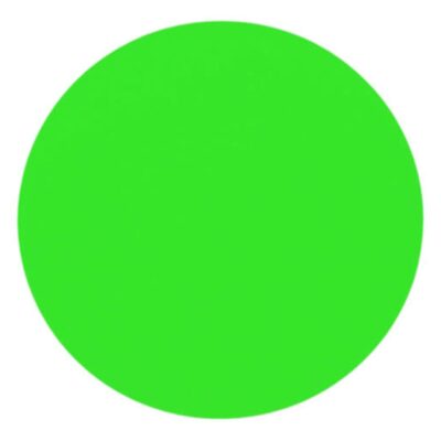 Fluorescent Green Colored Labels 1" Round | InstockLabels.com