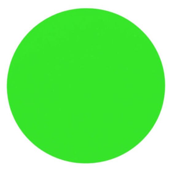 Fluorescent Green Colored Labels 1" Round | InstockLabels.com