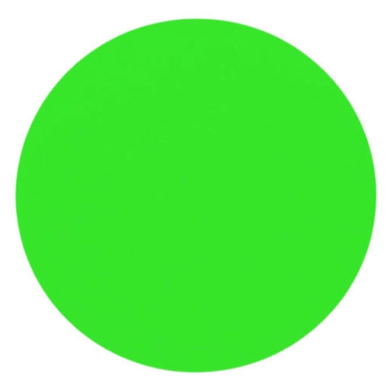 Fluorescent Green Colored Labels 1" Round | InstockLabels.com