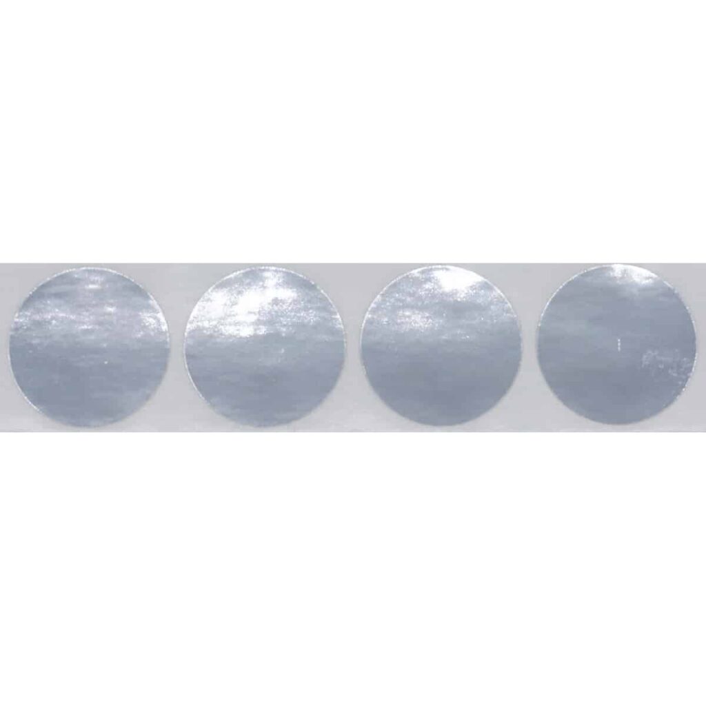 Metallic Silver Colored Labels 1" Round | InstockLabels.com