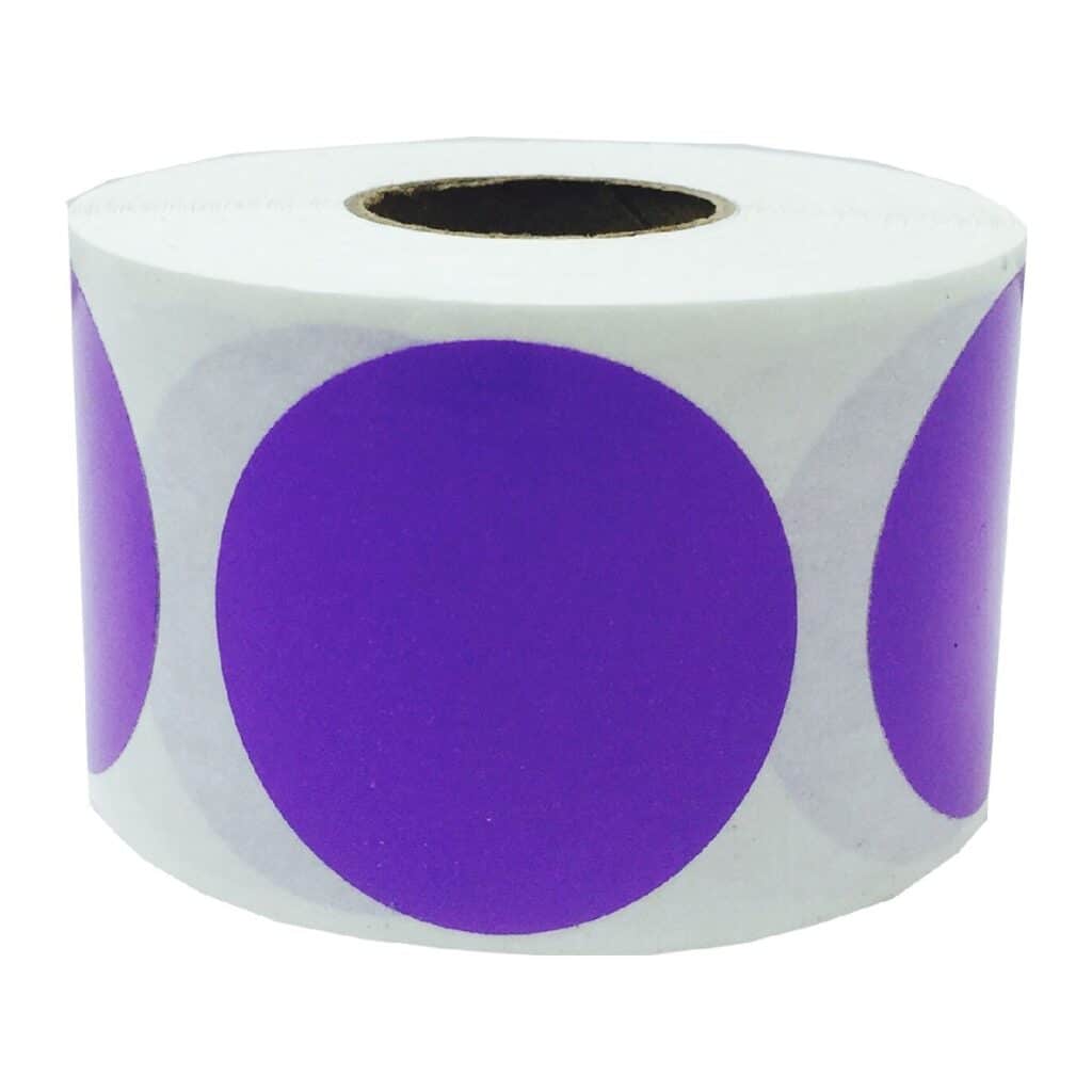 Purple Colored Labels 1.5" Round | InstockLabels.com