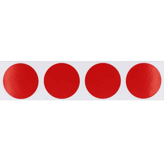 Red Colored Labels 1.5" Round | InstockLabels.com