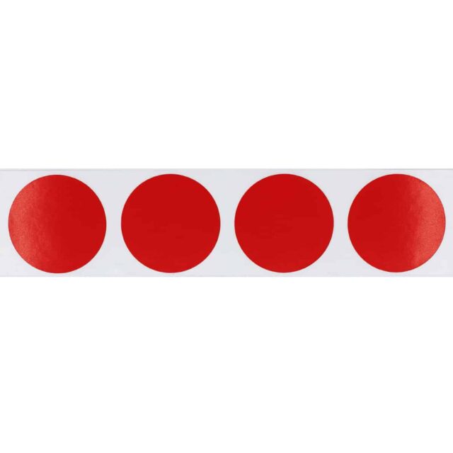 Red Colored Labels 1.5" Round | InstockLabels.com