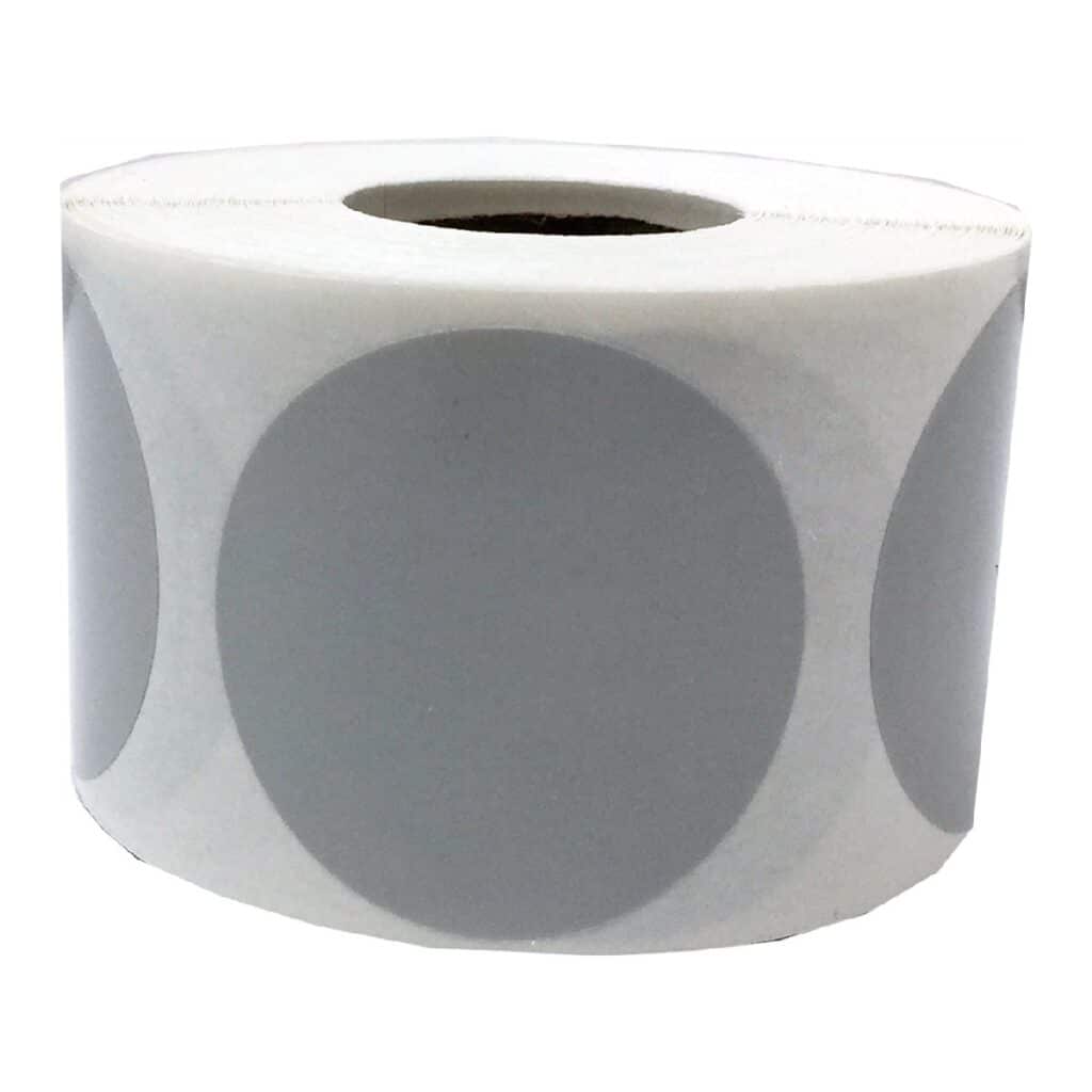 Grey Colored Labels 1.5" Round | InstockLabels.com
