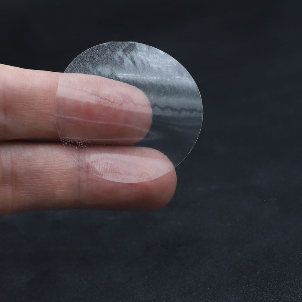 Ultra Clear Wafer Seals 1.5" Round - InStockLabels.com