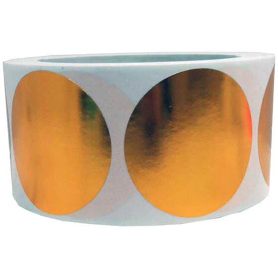 Metallic Bronze Color Code Labels 2" Round | InstockLabels.com