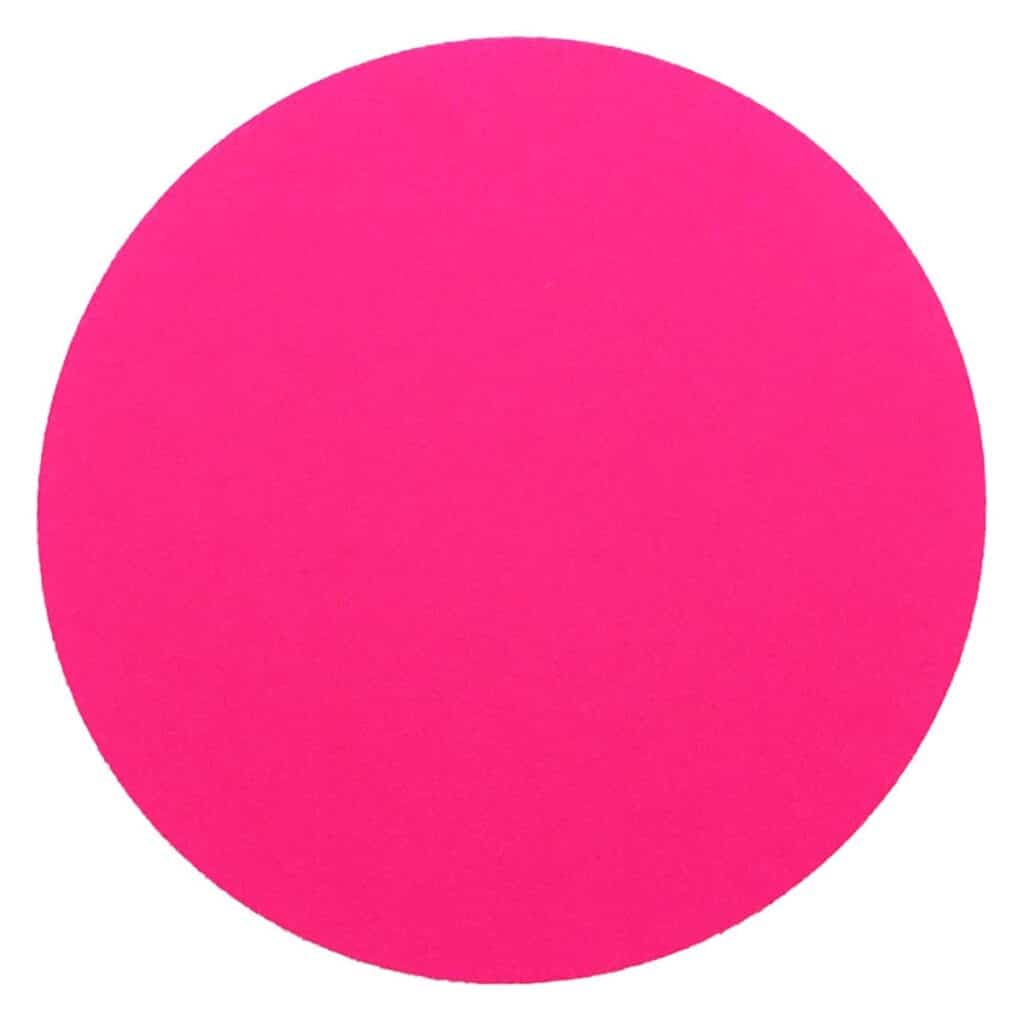 Fluorescent Pink Color Code Labels 2" Round | InstockLabels.com
