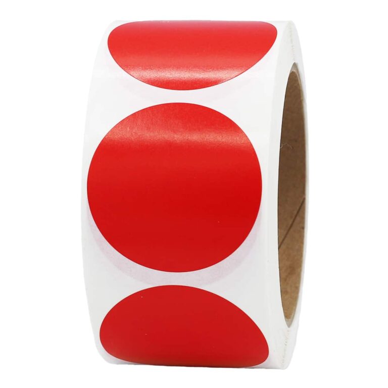 Red Color Coding Labels 2" Round | InstockLabels.com