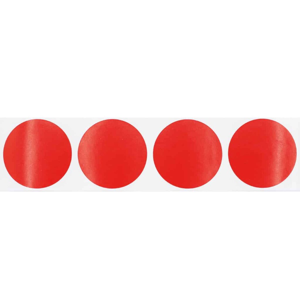 Red Color Coding Labels 2" Round | InstockLabels.com