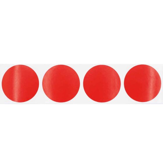 Red Color Coding Labels 2" Round | InstockLabels.com