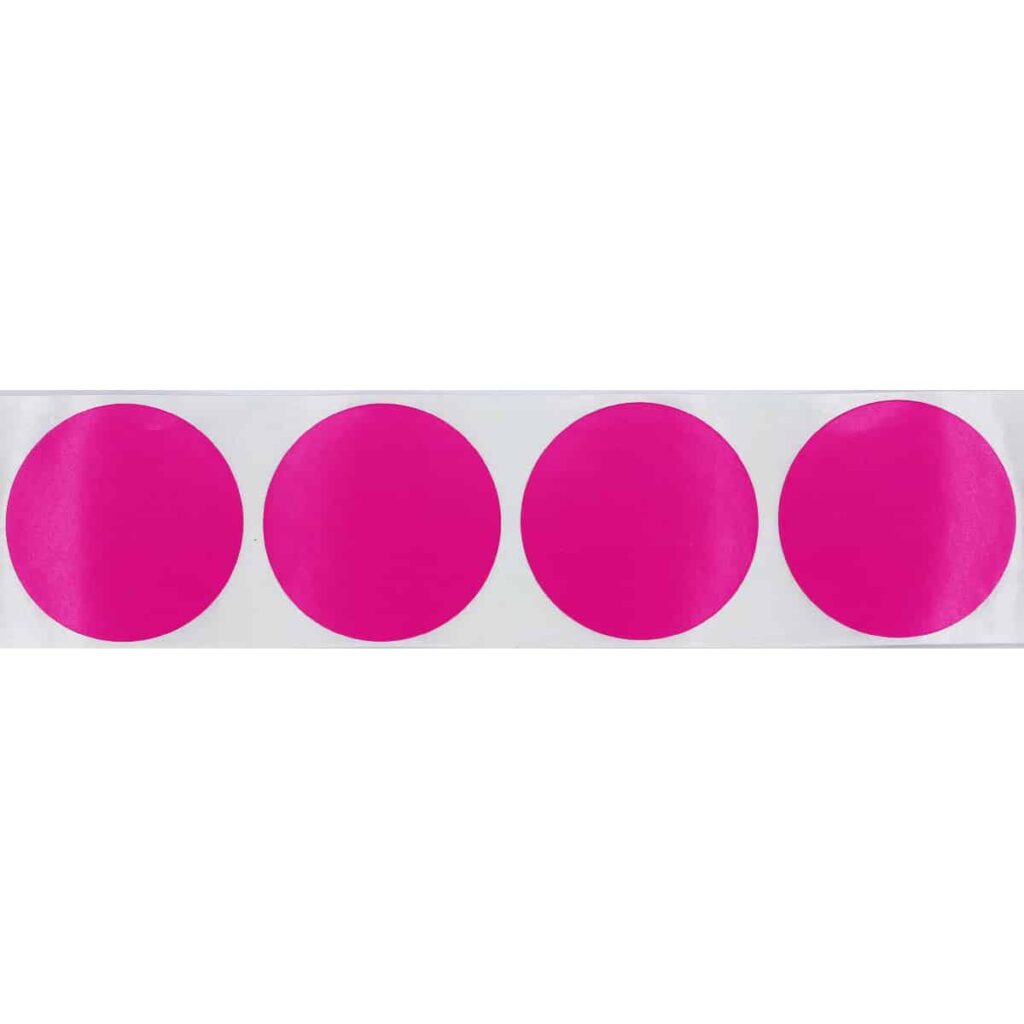 Hot Pink Color Coding Labels 2" Round | InstockLabels.com