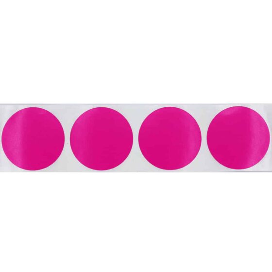 Hot Pink Color Coding Labels 2" Round | InstockLabels.com
