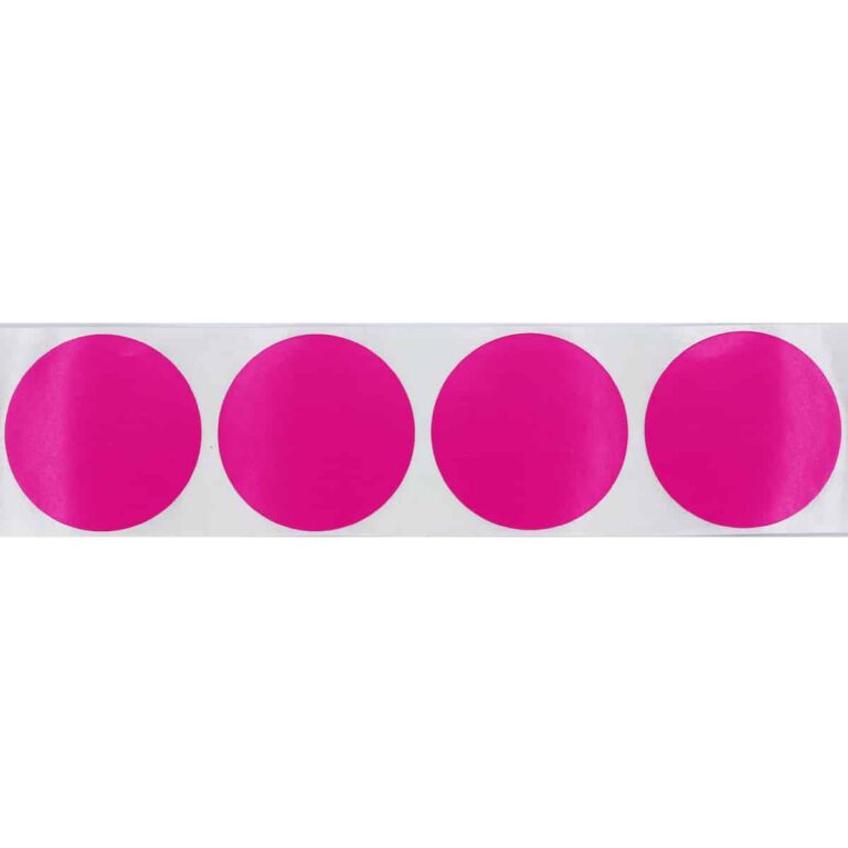 Hot Pink Color Coding Labels 2" Round | InstockLabels.com