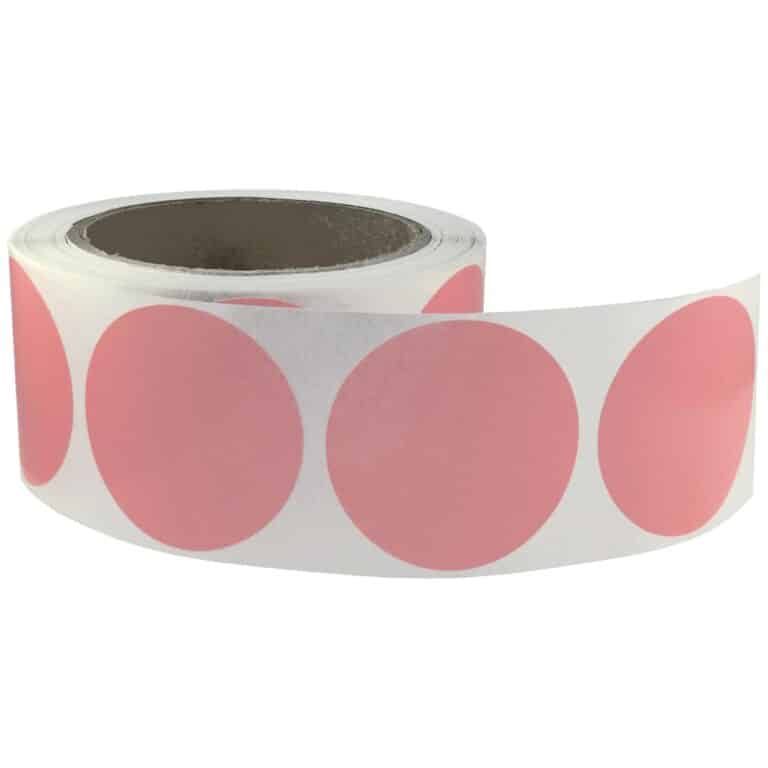 Pink Color Coding Labels 2" Round | InstockLabels.com