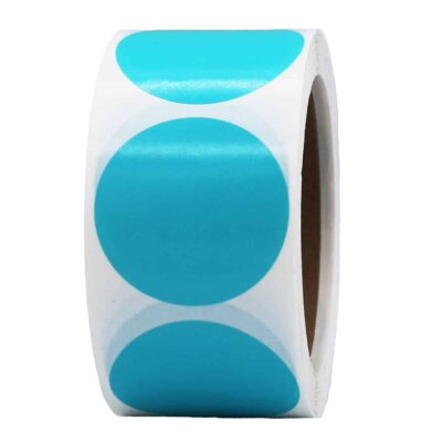 Teal Color Coding Labels 2" Round | InstockLabels.com
