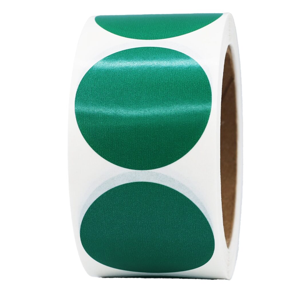 Green Color Coding Labels 2" Round | InstockLabels.com
