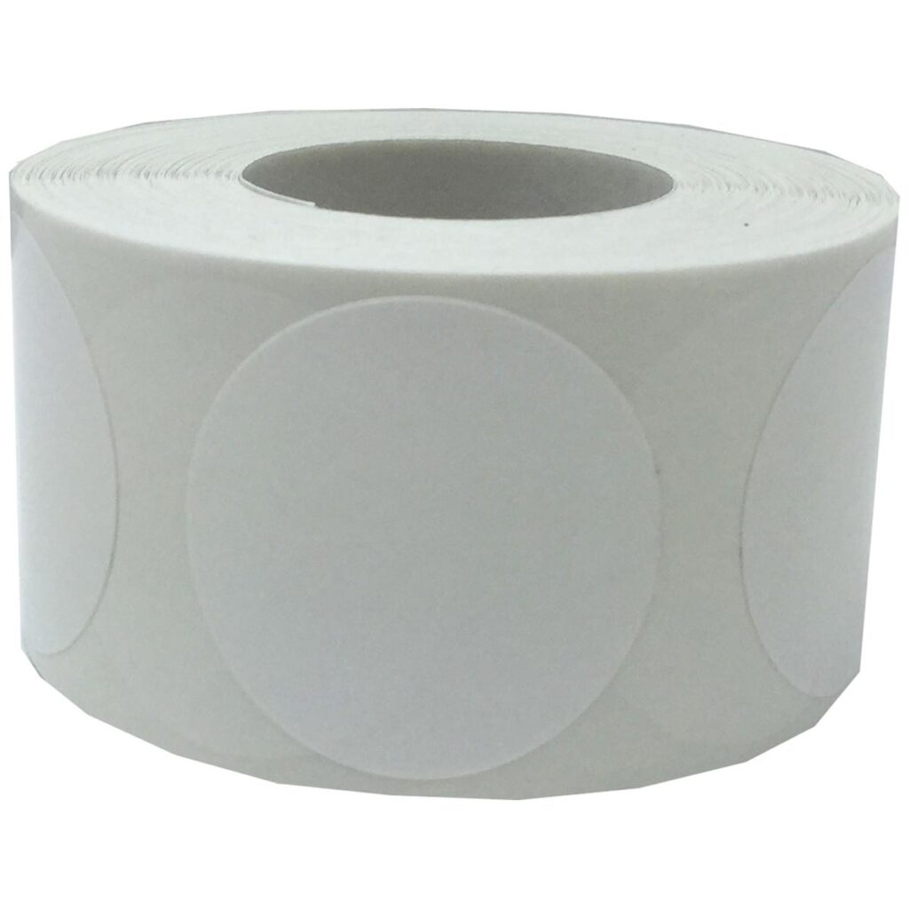 White Labels for Color Coding | 1.25" Round | 500/Roll | InStockLabels.com