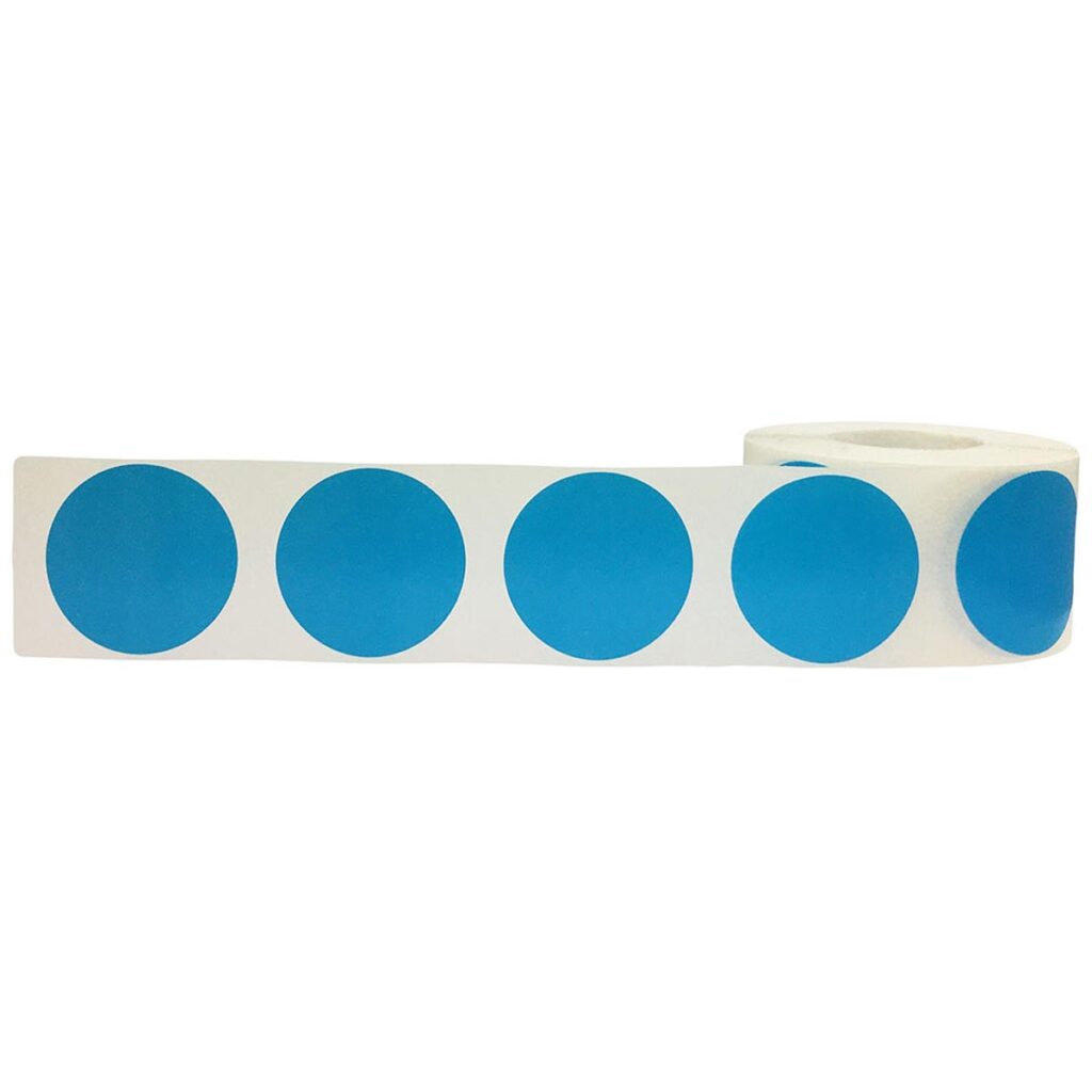 Light Blue Labels for Color Coding | 1.25" Round | 500/Roll ...