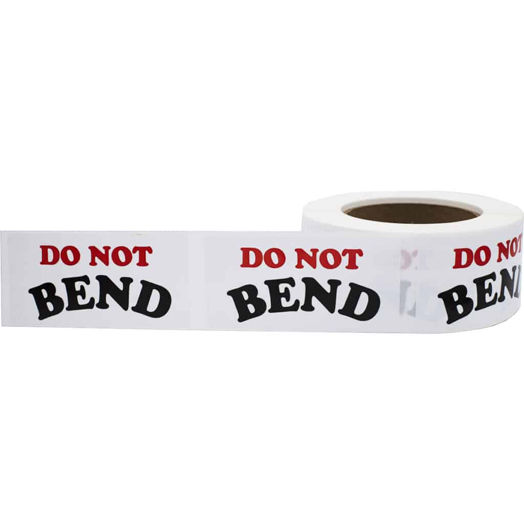 DO NOT BEND Warning Labels for Envelopes - InStockLabels.com