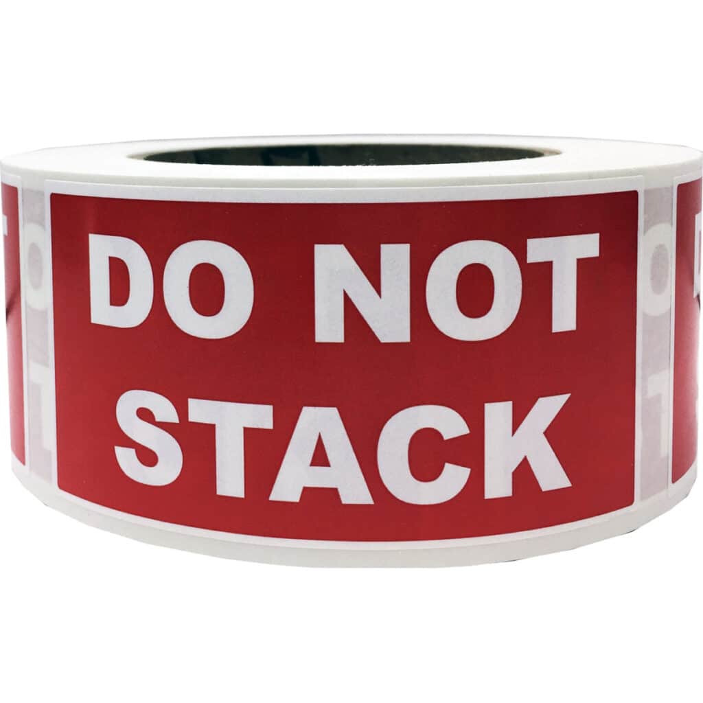 Warehouse Labels that say "Do Not Stack" | 2 x 4" InStockLabels.com