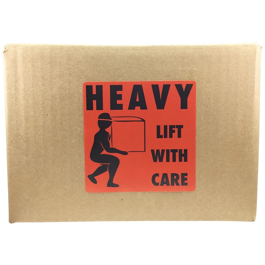 HEAVY Lift With Care Warning Labels 2 x 4" | Warehouse Safety ...
