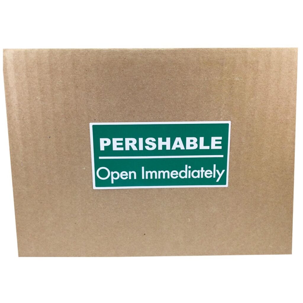 PERISHABLE Open Immediately Labels 2 x 4" | InStockLabels.com