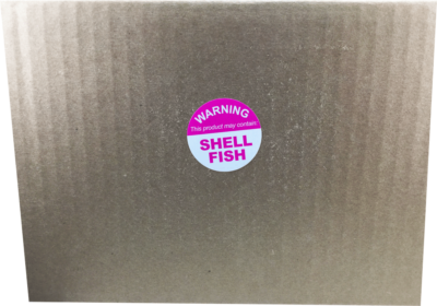 May Contain Shell Fish Diet Warning Labels | InStockLabels.com