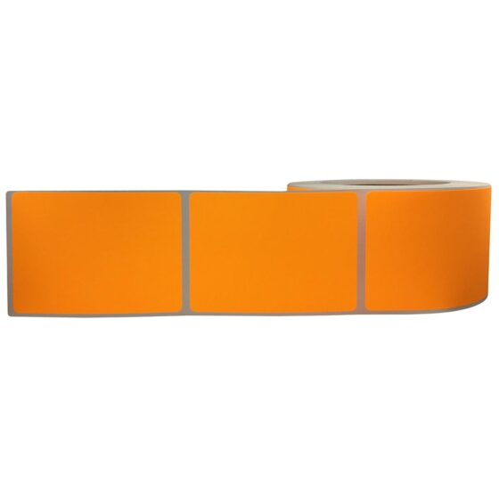 Large Rectangle Orange Labels 2.5" x 3.5" | InstockLabels.com