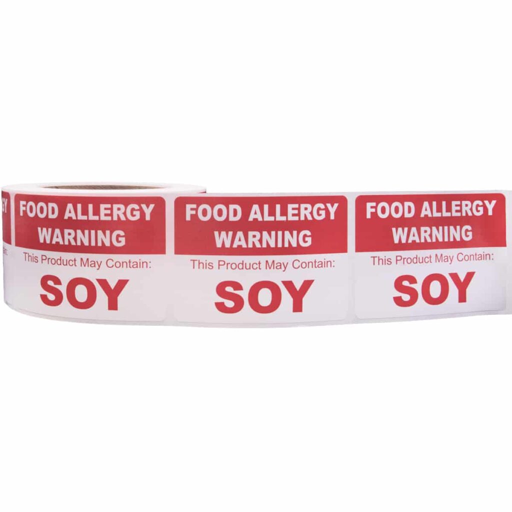 May Contain Soy Food Allergy Warning Labels | InStockLabels.com