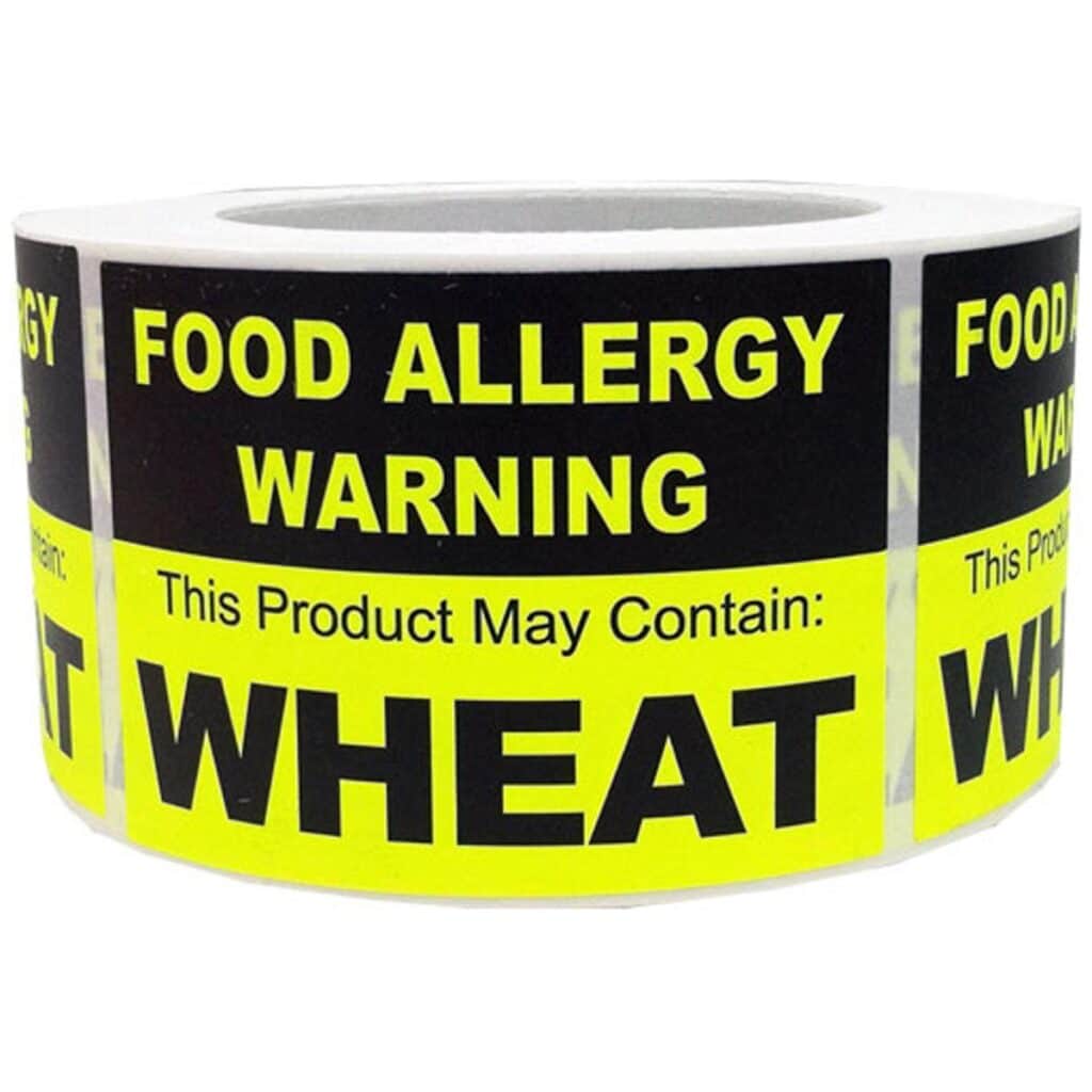 May Contain Wheat Food Allergy Warning Labels | InStockLabels.com