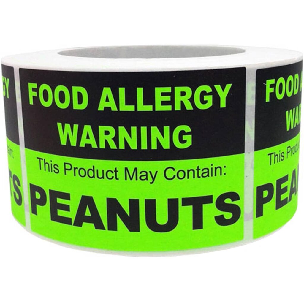 May Contain Peanuts Food Allergy Warning Labels | InStockLabels.com