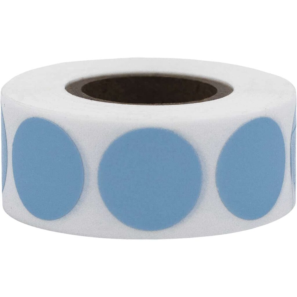 Baby Blue Color Code Labels 3/4" Round | InstockLabels.com