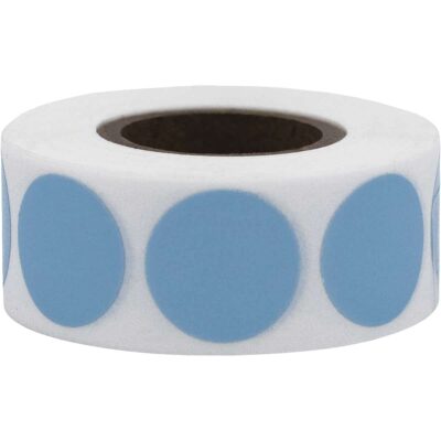 Baby Blue Color Code Labels 3/4" Round | InstockLabels.com