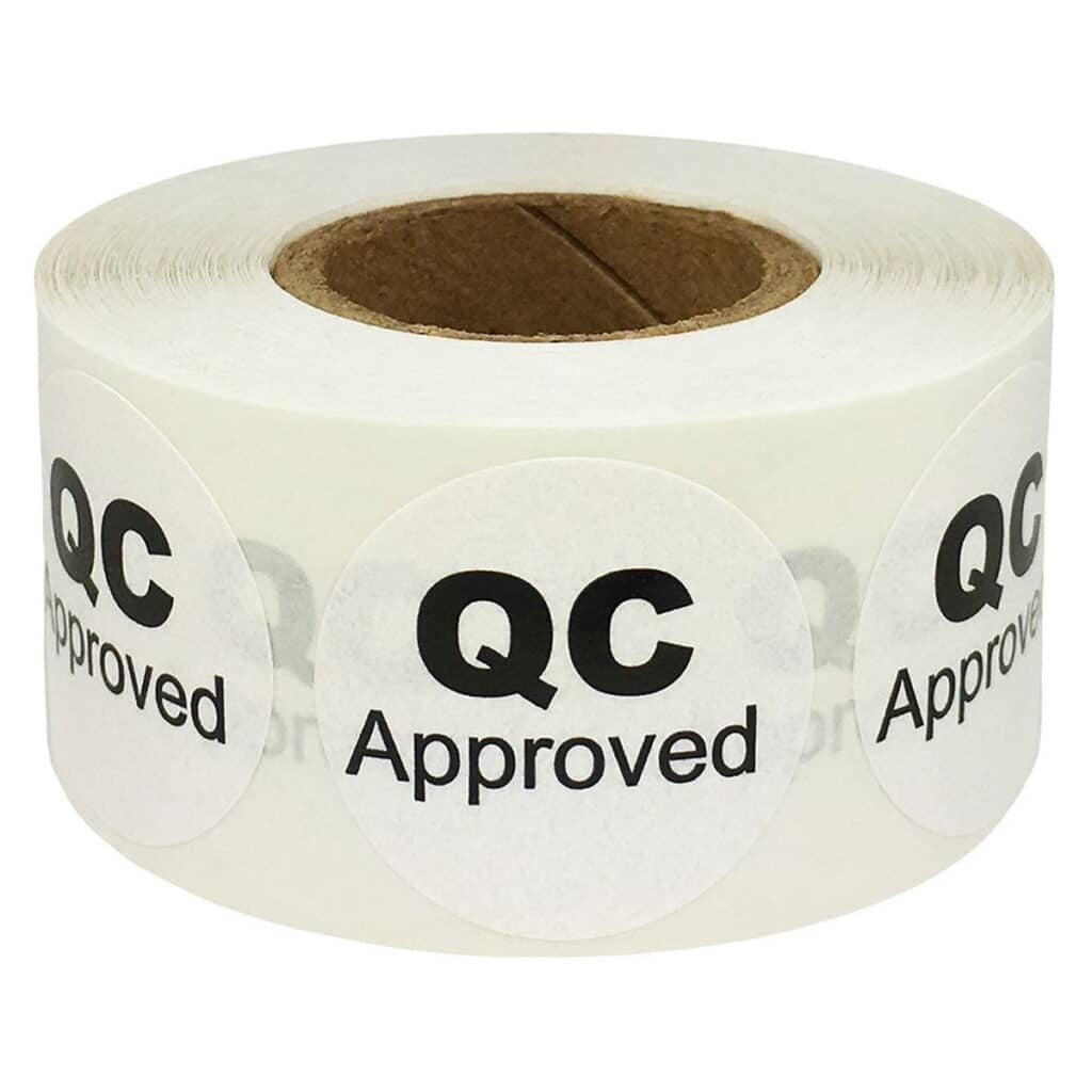 QC Approved Labels 1" Round | Quality Control | InStockLabels.com
