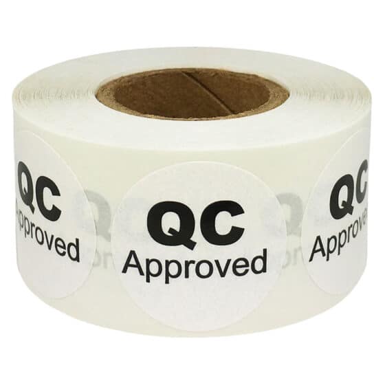 QC Approved Labels 1" Round | Quality Control | InStockLabels.com