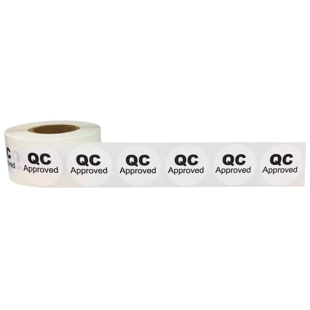 QC Approved Labels 1" Round | Quality Control | InStockLabels.com