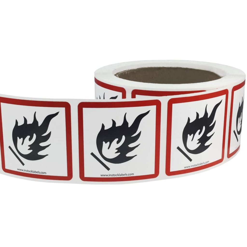 Flame Pictogram International GHS Warning Labels | InStockLabels.com