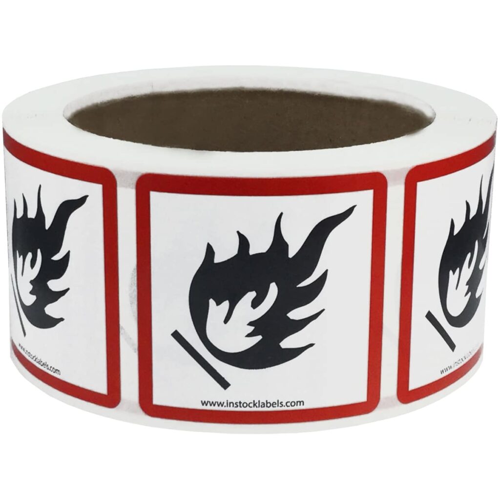 Flame Pictogram International GHS Warning Labels | InStockLabels.com