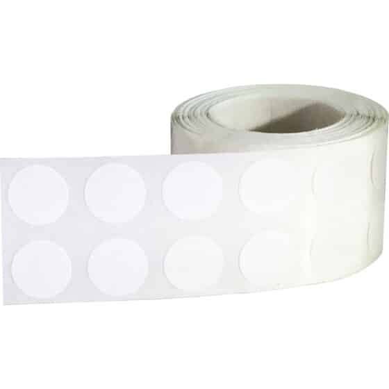 Small 1/2" Round Removable White Dot Stickers | InstockLabels.com