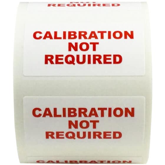 Calibration Not Required QC Labels | Quality Control | InStockLabels.com