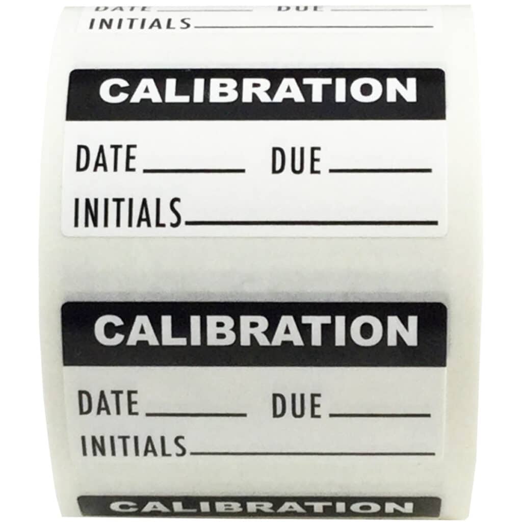 Writable Calibration Stickers Date Due Initials | Warehouse ...