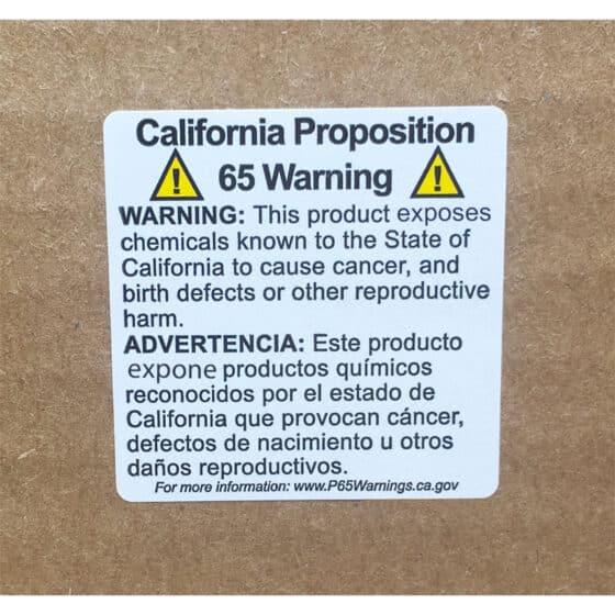 Generic California Prop 65 Labels | 1.5" | 500/Roll | InStockLabels.com
