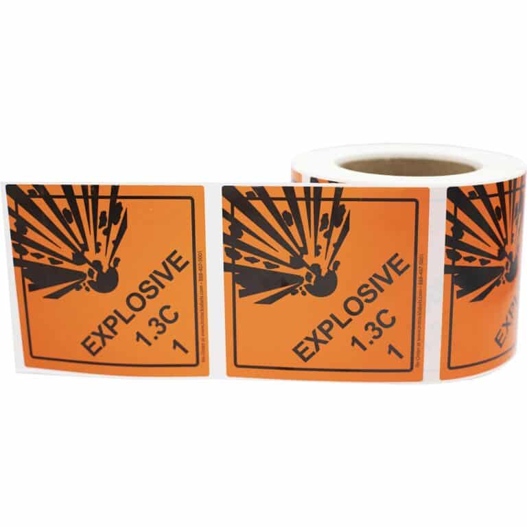 Hazmat DOT Labels Explosive Class 1.3 C - InStockLabels.com