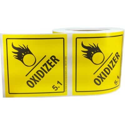 DOT Oxidizer 5.1 Hazmat Labels | Safety Warning Labels | InStockLabels.com