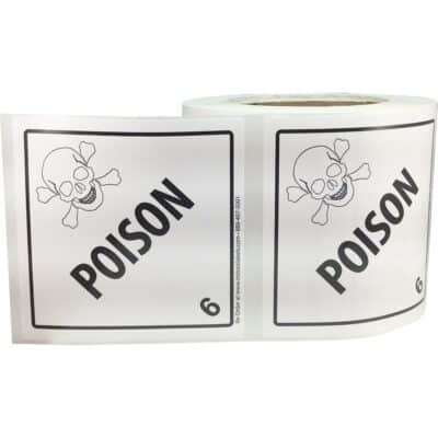 DOT Poison Stickers Class 6 | Hazard Warning Stickers | InStockLabels.com