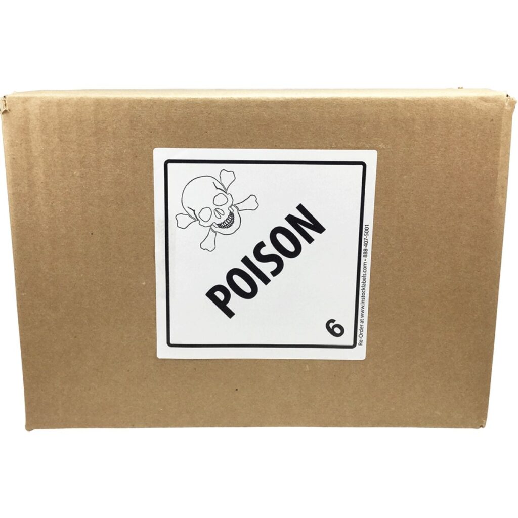 DOT Poison Stickers Class 6 | Hazard Warning Stickers | InStockLabels.com