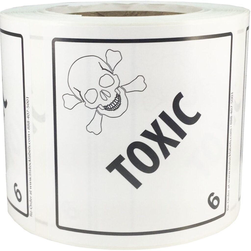 DOT Toxic Hazard Labels Class 6 | Warehouse Warning Labels ...